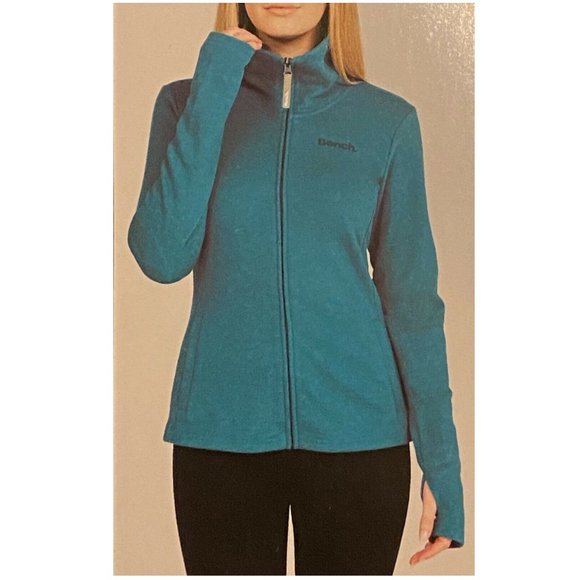 Bench | Jackets & Coats | Bench Womens Turquoise Mock Zip Fleece Jacket ...